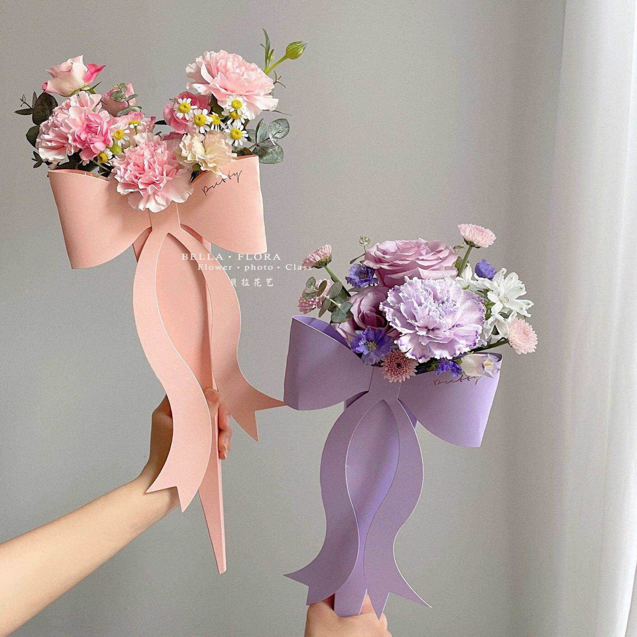 Single Bow Flower Box Rose Bouquet Packaging Box – Fantak Packaging