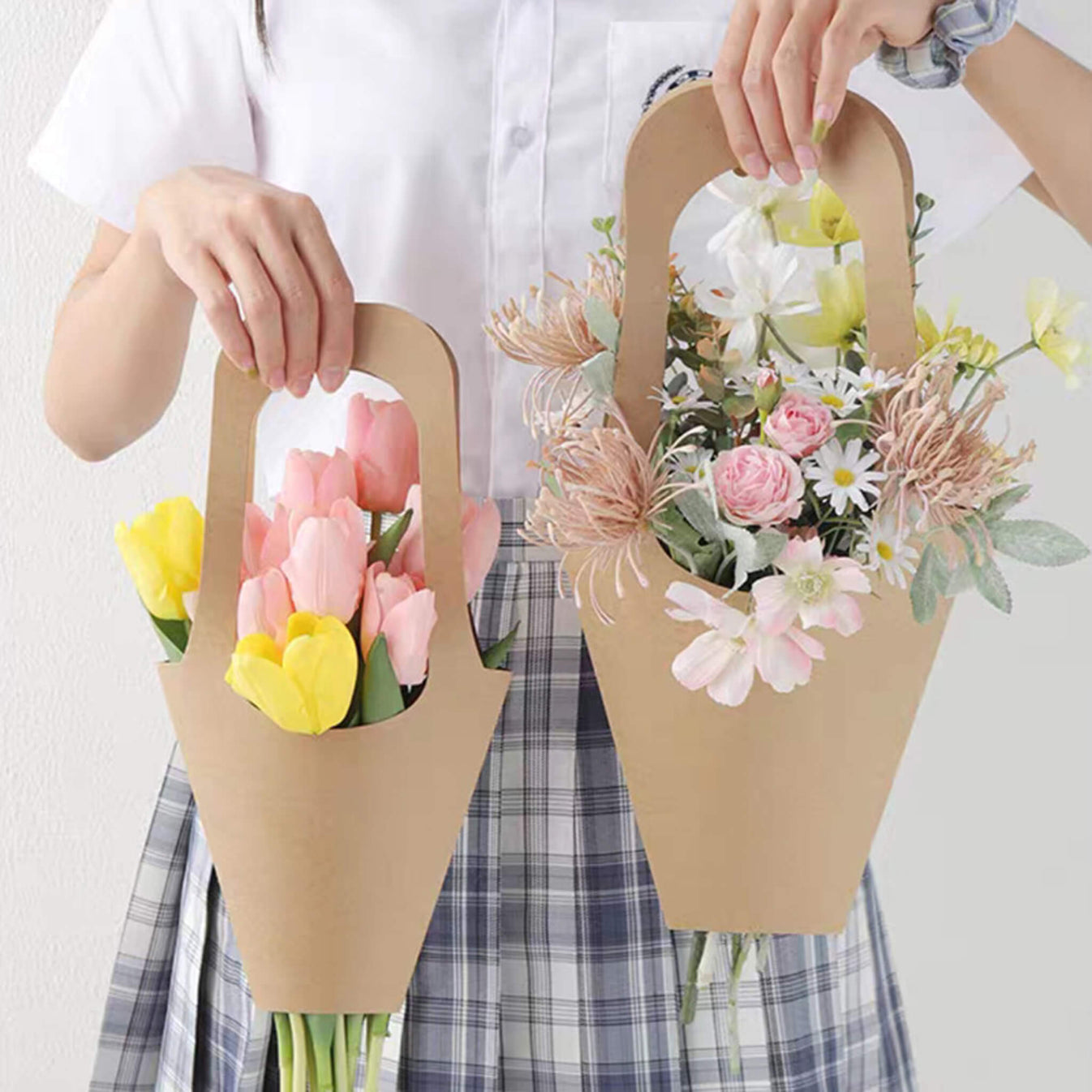 Kraft Paper Bouquet Flower Packaging Bags - Fantakpackaging.com ...