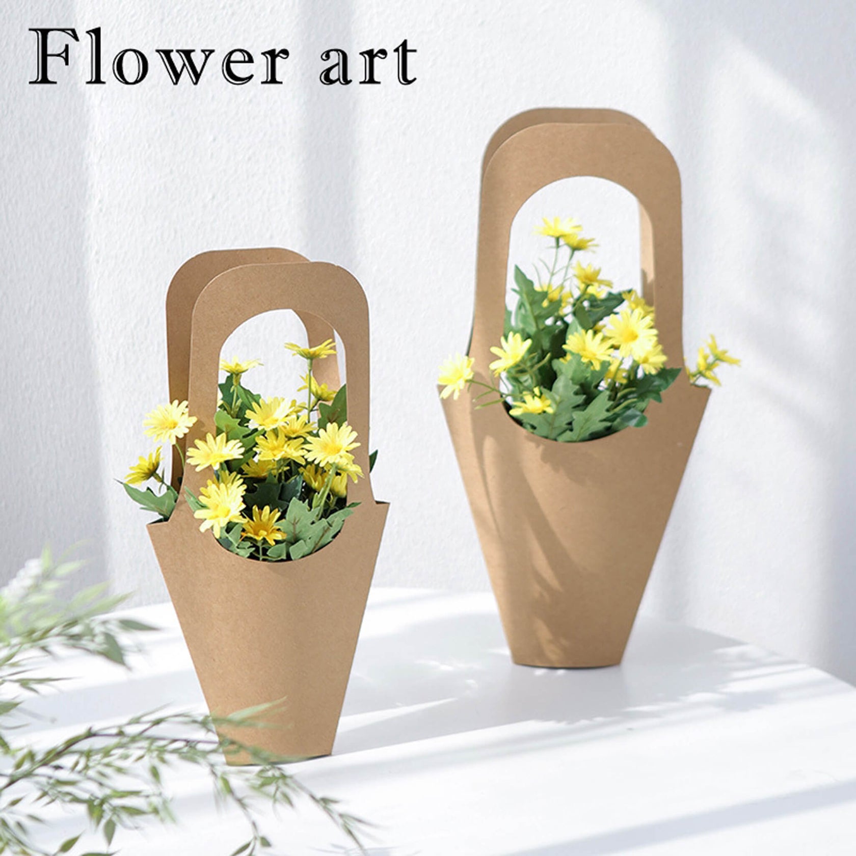Kraft Paper Bouquet Flower Packaging Bags - Fantakpackaging.com ...